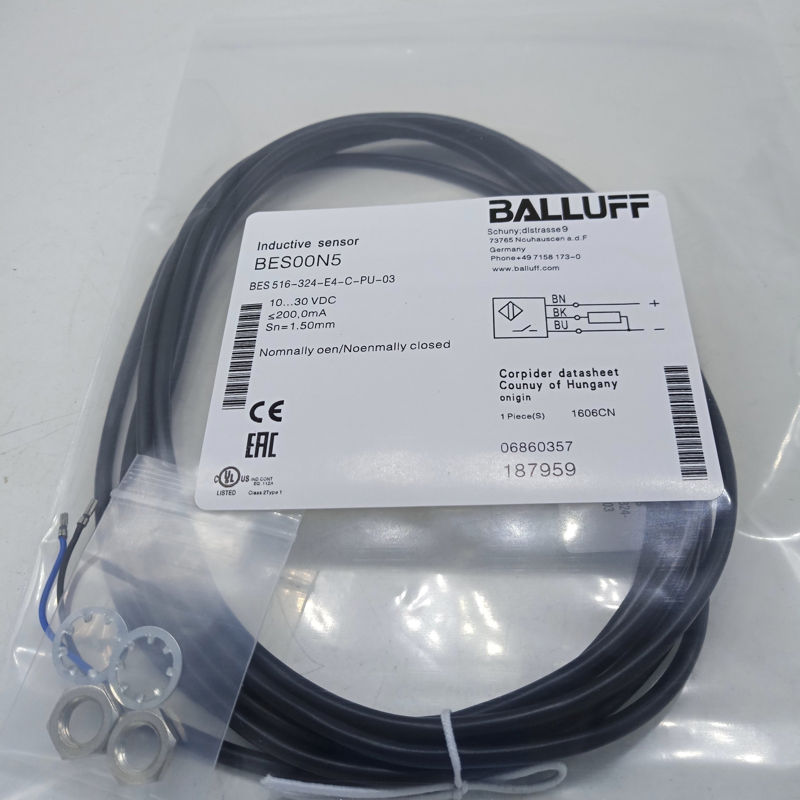 ONE New Balluff Proximity sensor BES 516-324-E4-C-PU-03 Fast Shipping ...