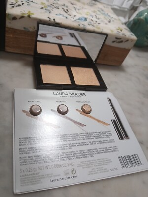 Laura Geller Hi-Def Glow Illuminator Duo Heart Of Gold + Mercier Sample ...