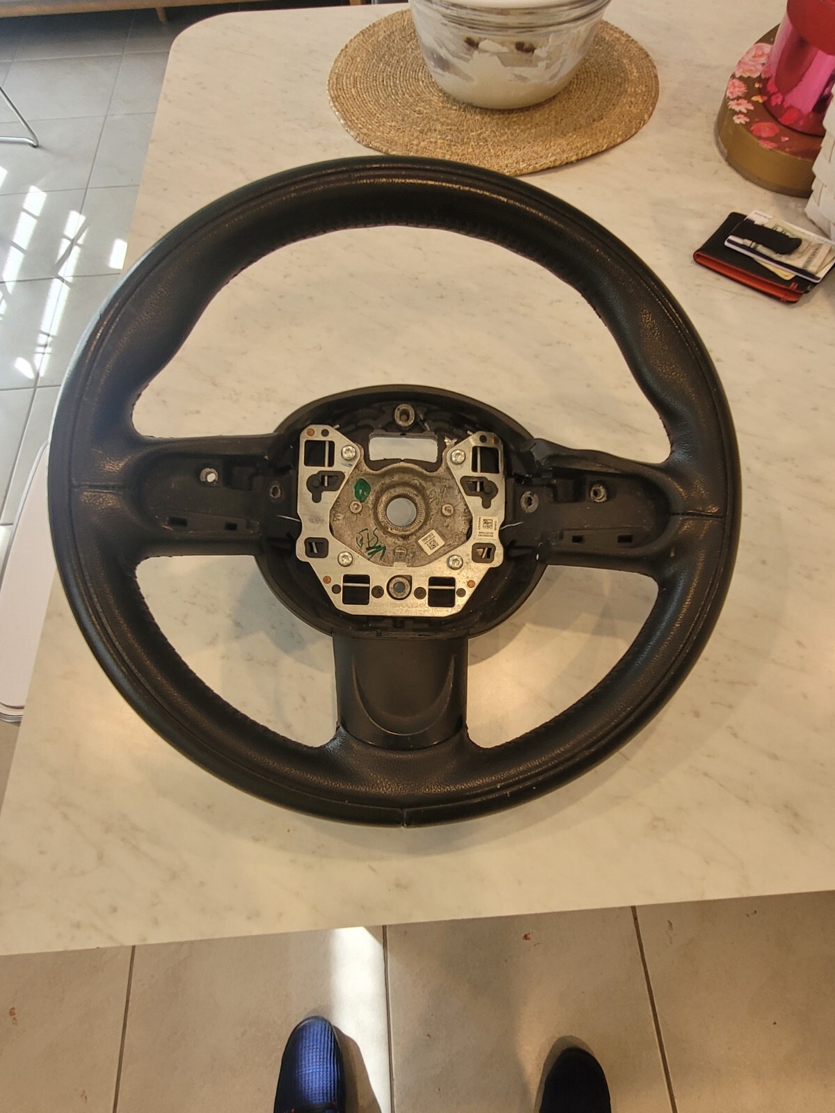 2007-2014 MINI COOPER R55 R56 R57 STEERING WHEEL BLACK LEATHER OEM ...