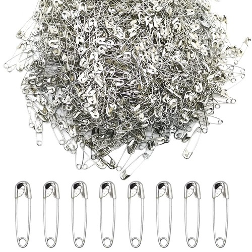 Ruidee 500 Pieces Safety Pins 20mm Small Sewing 20 x 5 millimeters ...
