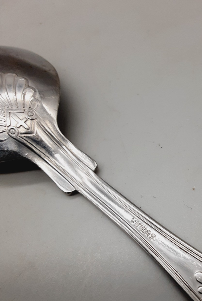 2 Vintage Viners Stainless Steel Table Serving Spoons - Kings Pattern ...