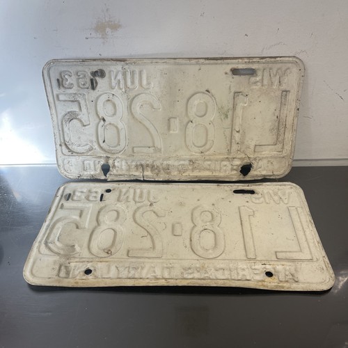 1963 63 1964 64 WISCONSIN WI LICENSE PLATE TAG Matching Pair | eBay