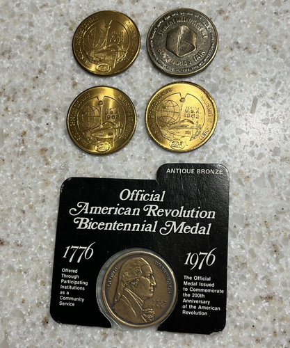 Seattle WA World's Fair Coin 1962 Space-Age Bronze 1976 Bicentennial ...