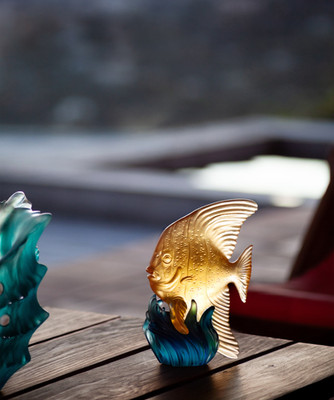 Daum Fish Platax Sculpture – Yellow & Maya Blue – Ref. 05818-1 | eBay