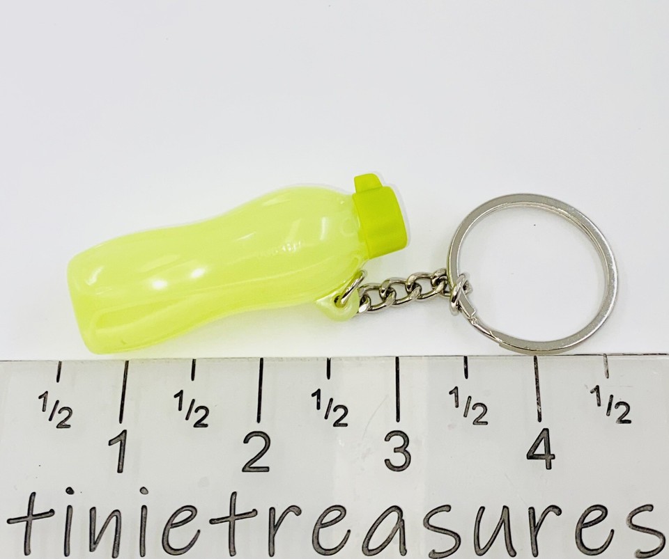 Tupperware keychain Rare yellow/green Water bottle New Tinietreasures ...