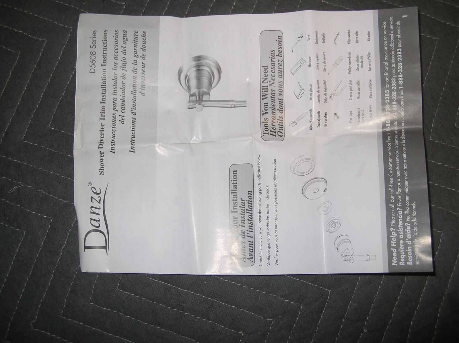 Danze #D560858T 1H Parma Trim For 4-Port Shower Diverter/Chrome *NOS ...