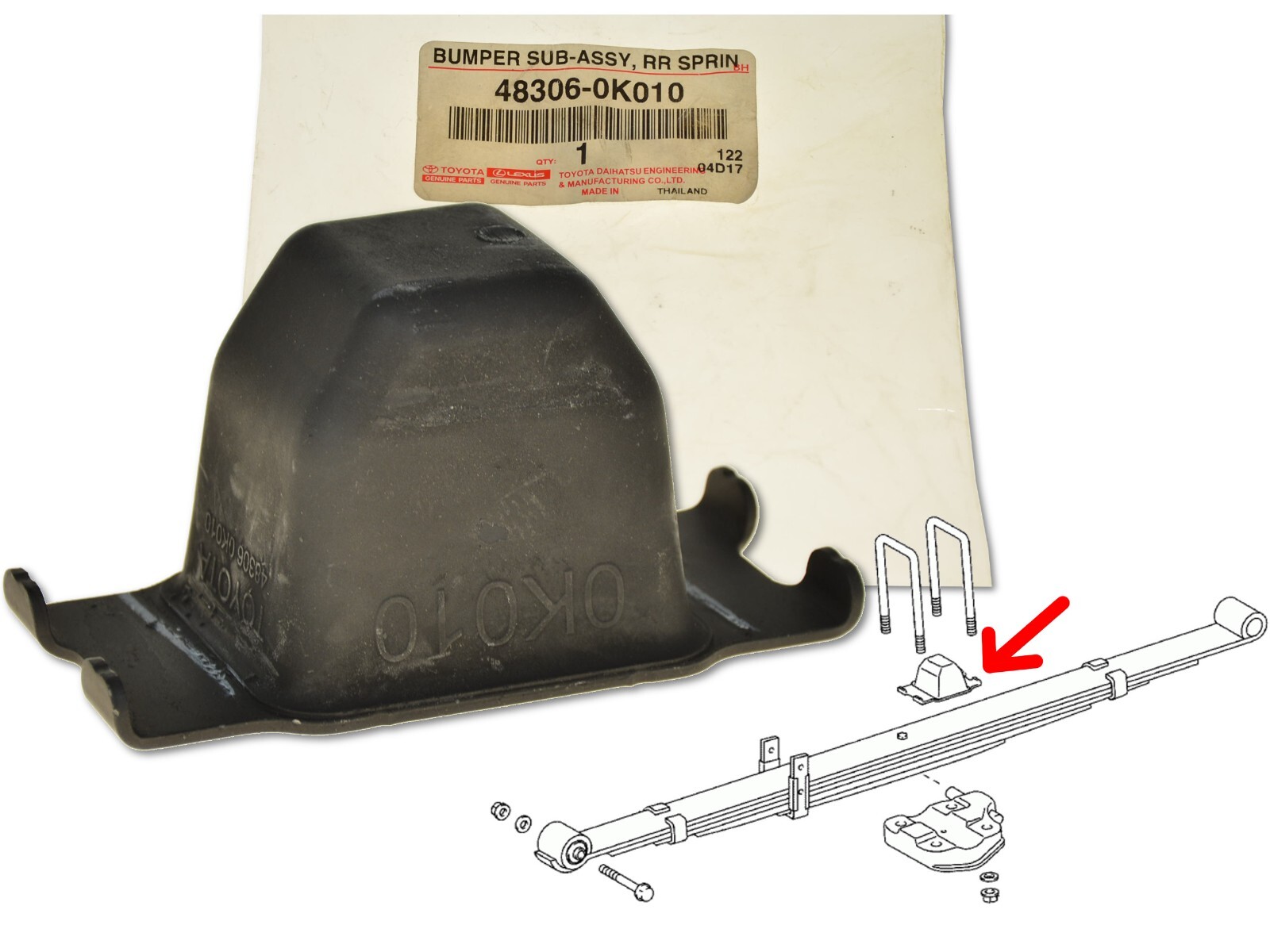 Bumper Assy Rear Spring 48306-0K010 OE for Toyota Hilux | eBay