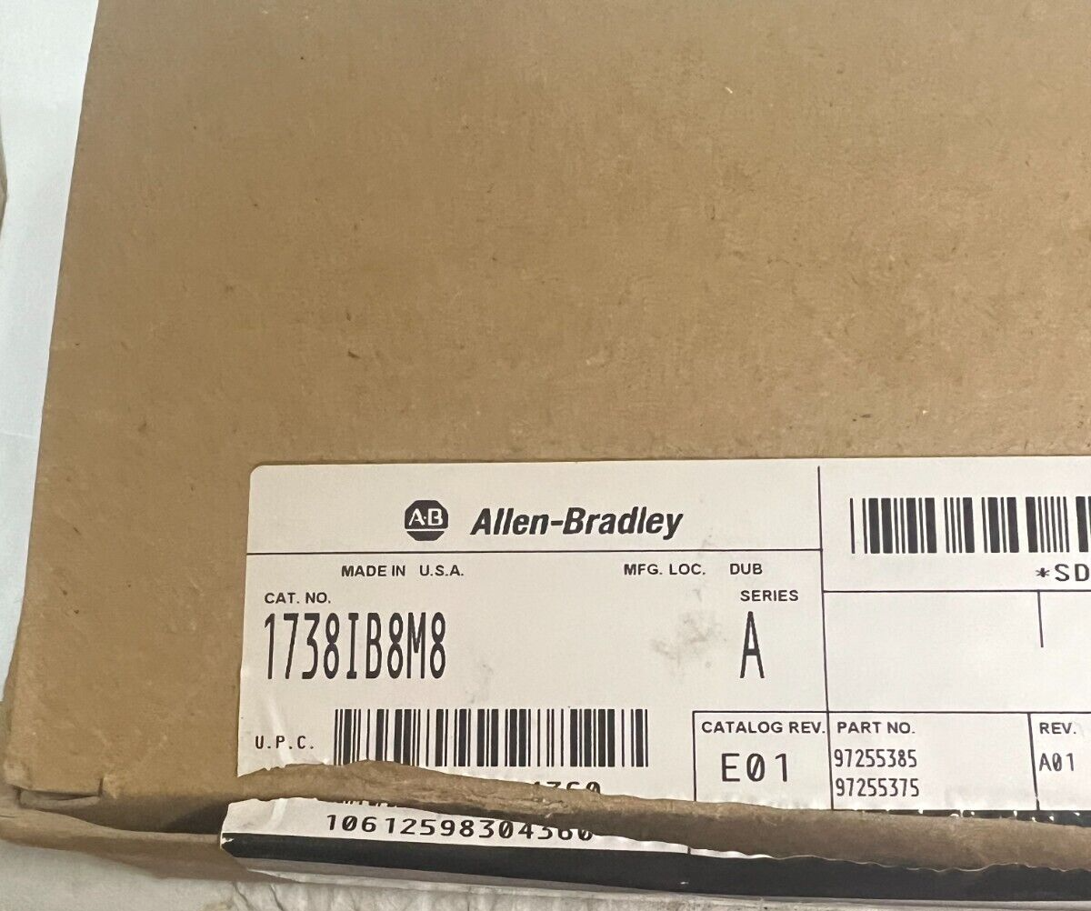 Allen Bradley ArmorPoint 1738-ib8m8 Input Module 8pt Sinking 24vdc for ...
