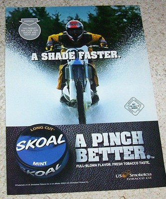2001 print ad -Skoal Tobacco motorcycle a shade faster- vintage ...