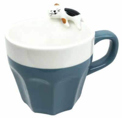 Cute Feline Kitten Sleeping Calico Kitty Cat Ceramic Mug Coffee Cup ...