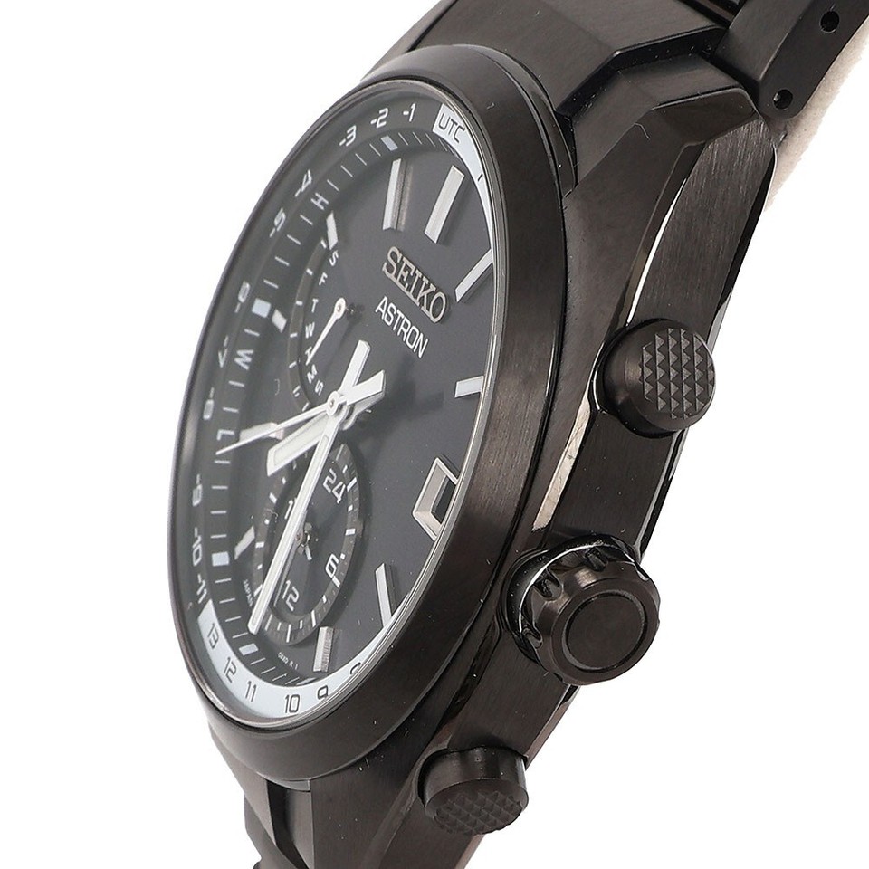 SEIKO ASTRON Solar Radio Line SBXY019 Men's Black Watch | eBay