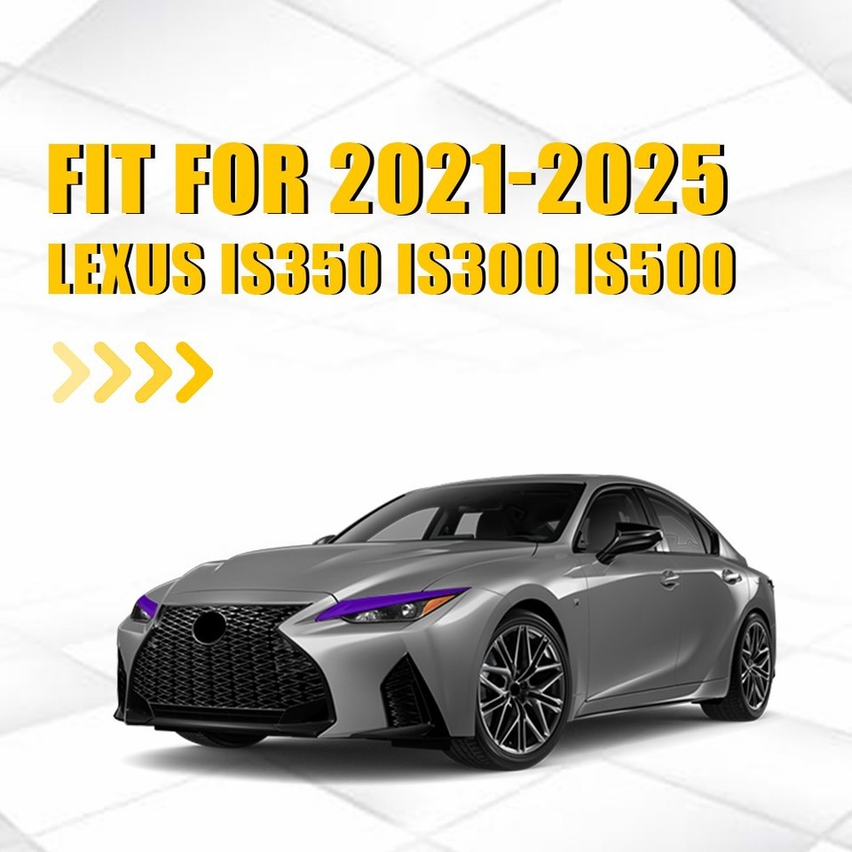 Headlight Side Marker Overlay Vinyl Purple for 2021-2025 LEXUS IS350 ...