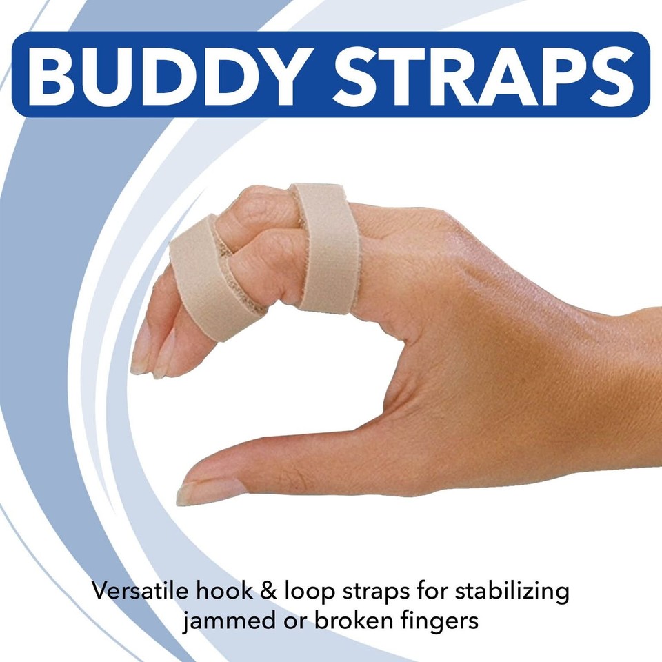 Finger Injury Sports Tape, 10-Pack Buddy Straps 5/8" Hook & Loop ...