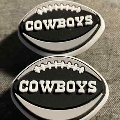dallas cowboys shoe charms, 2 piece set button back | eBay
