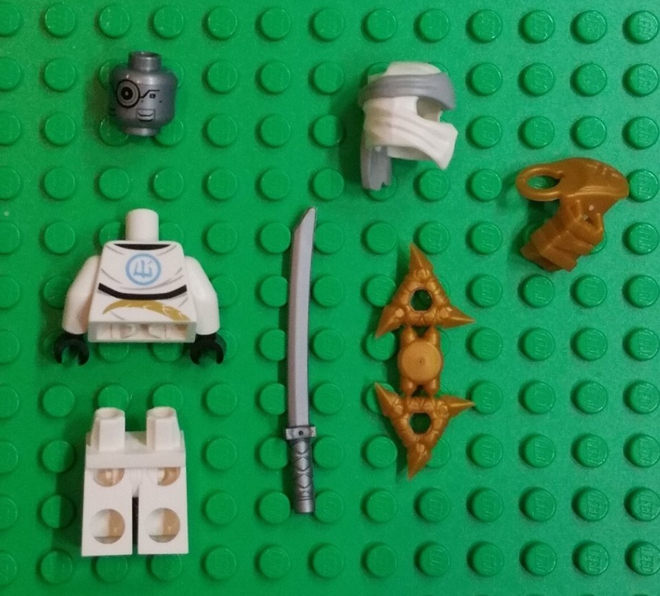LEGO NINJAGO ZANE LEGACY GOLD ARMOR MINIFIGURE njo670 NEW 71753 w ...