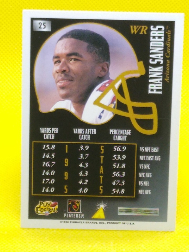 Frank Sanders 1996 Summit ARTIST'S PROOF #25 Auburn Tigers Arizona ...