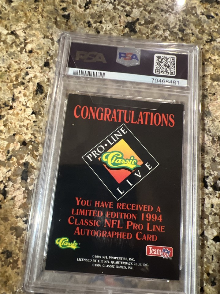Brett Favre Autographed 1994 Pro Line Live PSA MT 9 PSA 10 Auto | eBay