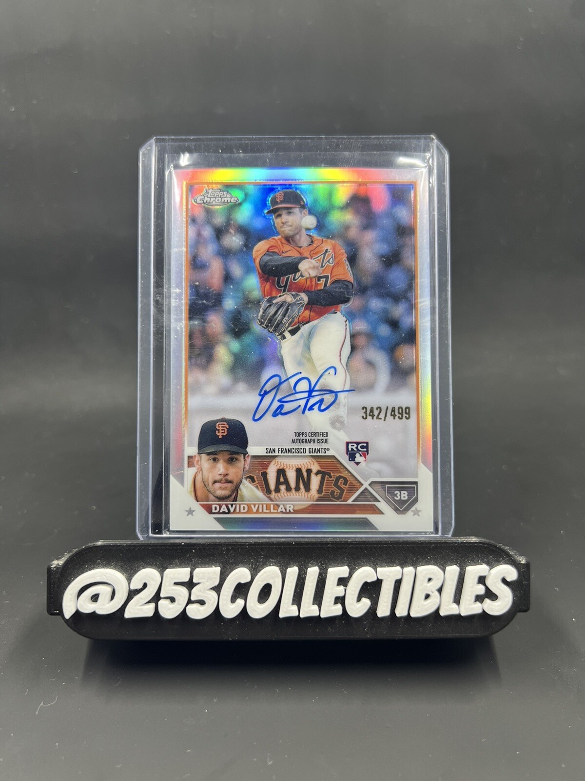 2023 Topps Chrome - Rookie Autographs Refractor #RA-DV David Villar ...