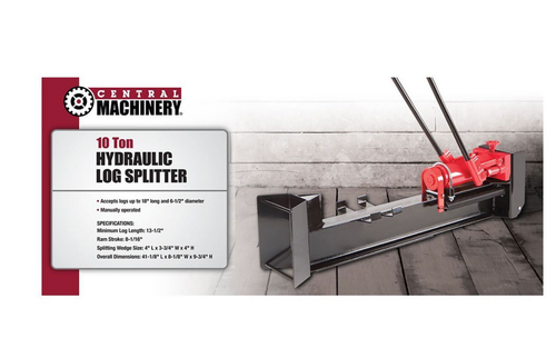 10 Ton Horizontal Log Splitter Wood Cutter Manual Hydraulic 2 Speed ...