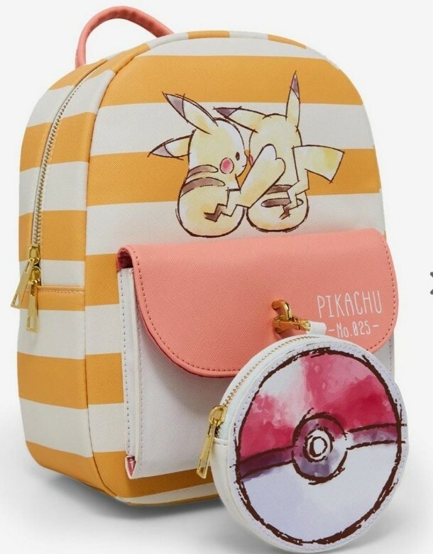 Pokemon Pikachu Striped Mini Backpack | eBay