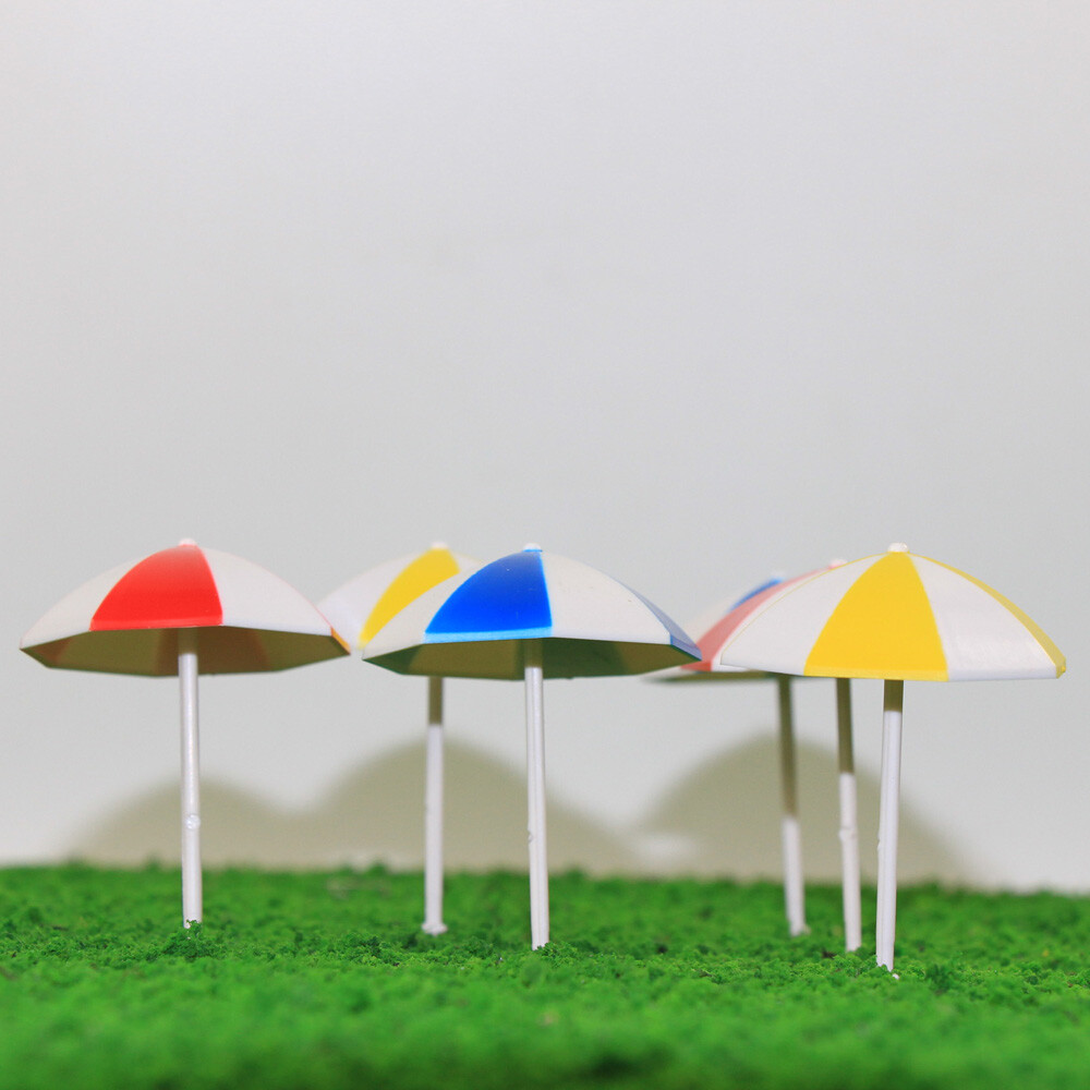 TYS11050 6pcs O Scale 1:50 Model Sun Umbrella Parasol Colorful Garden ...