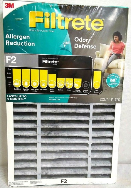 Filtrete F2 Room Air Purifier Filter 3m Hepa-type 6 Month C02 T03 for ...