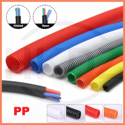 Coloured Conduit Spilt Cable Tidy Flexible Tube Convoluted Protection ...