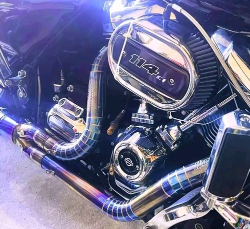 2 Into 1 Custom Exhaust Fit For Harley-Davidson M8 Touring (2017-2024 ...