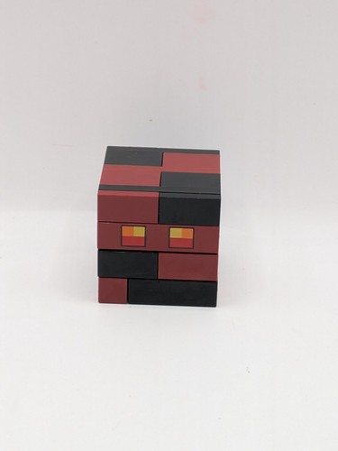 LEGO MINECRAFT MAGMA CUBE MOB MINIFIGURE BRICK-BUILT FROM 21185! USED ...