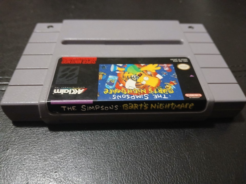 The Simpsons: Bart's Nightmare Super Nintendo SNES 1992 Authentic ...