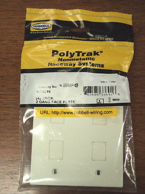 Hubbell KP2216 4 Jack Raceway Faceplate | eBay