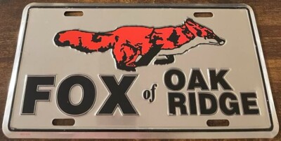 Fox of Oak Ridge Dealership Booster License Plate Fox Hunter Tennessee ...