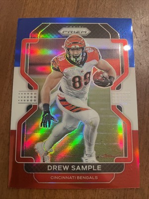 2021 PANINI PRIZM DREW SAMPLE RED WHITE & BLUE PRIZM #272 CINCINNATI ...