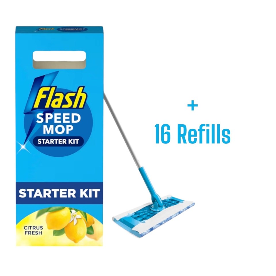 Flash Speed MOP + 6,12 Free Refill Starter Kit or Refills Wet, Dry ...