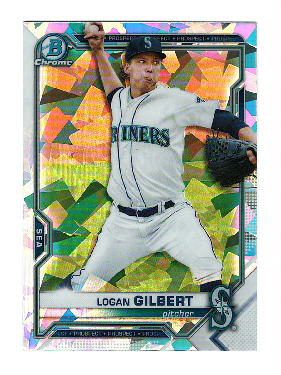 Logan Gilbert 2021 Bowman Chrome Prospects Atomic Refractor #BCP58 ...