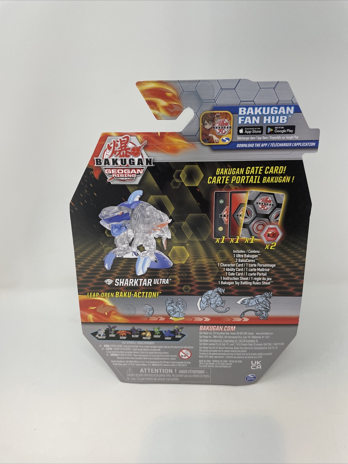 Bakugan Geogan Rising Diamond Rare Sharktar Ultra Action Figure NEW ...
