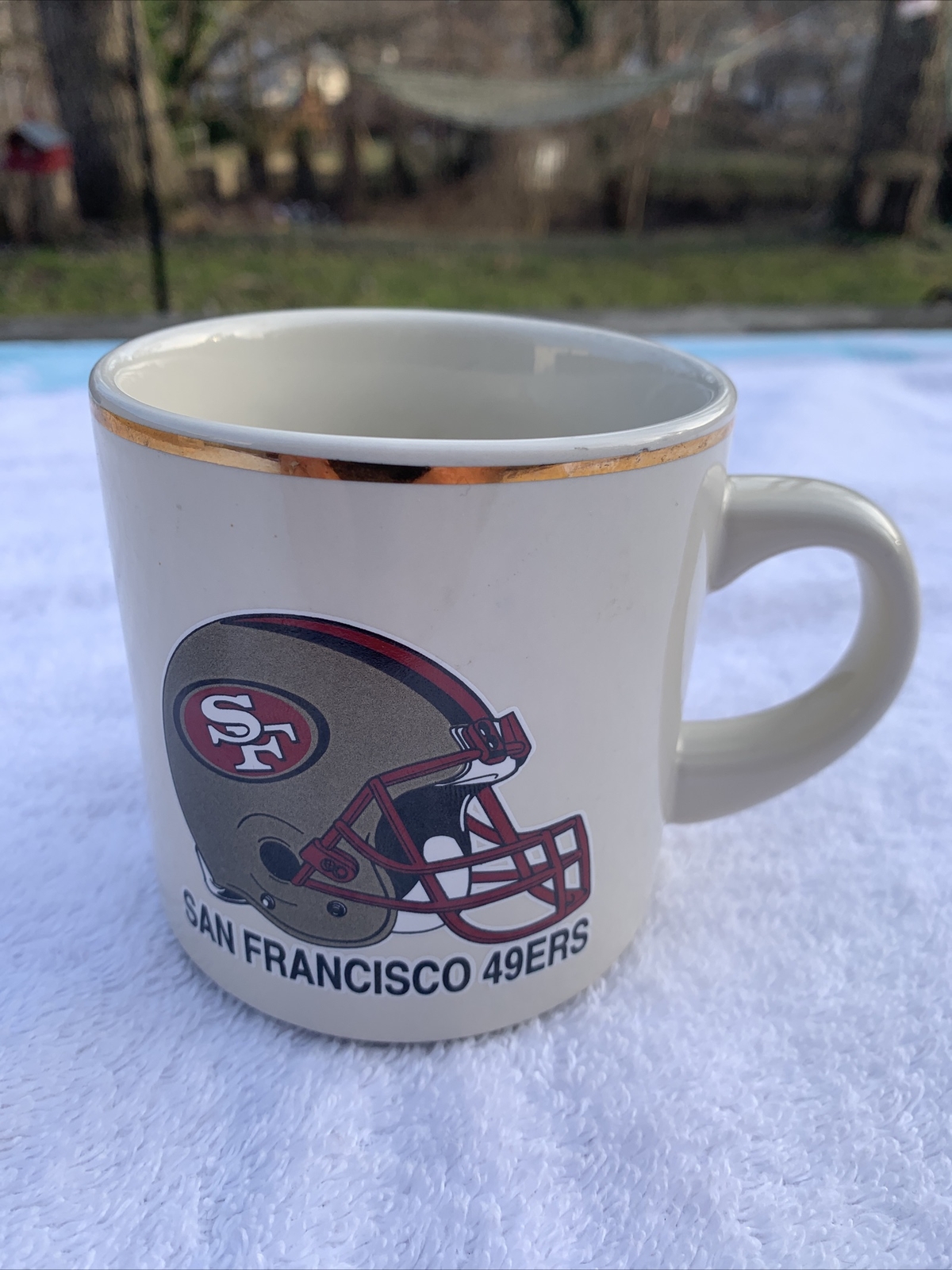 Vintage San Francisco 49ers NFL Football Team Coffee Mug Helmet Gold ...