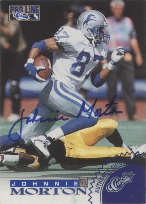 1996 Pro Line - Autographs Johnnie Morton Blue (AU) for sale online | eBay