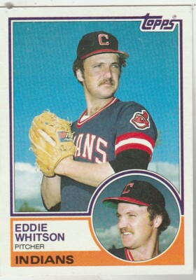 FREE SHIPPING-MINT-1983 Topps #429 Ed Whitson Indians PLUS BONUS CARDS ...