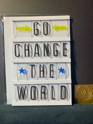 Happy Graduation Card! Hallmark Signature Go Change The World! | eBay