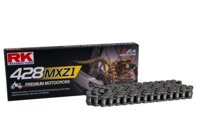 RK Motorcycle Drive Chain 428 MXZ1 126L NONSEAL Black, Gold | eBay UK