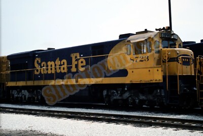 Vtg 1976 Train Slide 8723 Santa Fe Engine Chicago IL Y1A086 | eBay