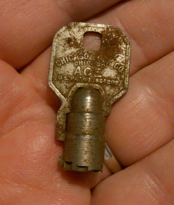 Vintage Chicago Lock Co USA ACE G26 Vending Computer Lock Security ...