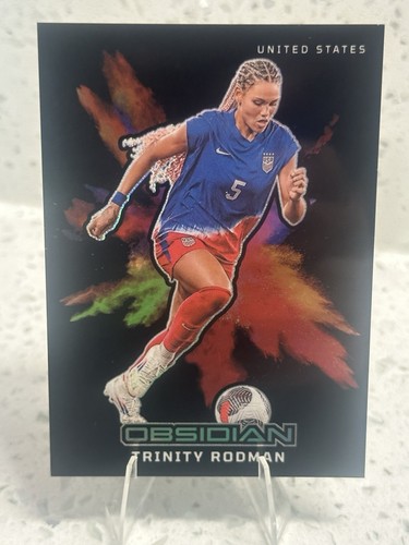 TRINITY RODMAN 2024-25 PANINI OBSIDIAN FIFA BLACK COLOR BLAST USWNT ...