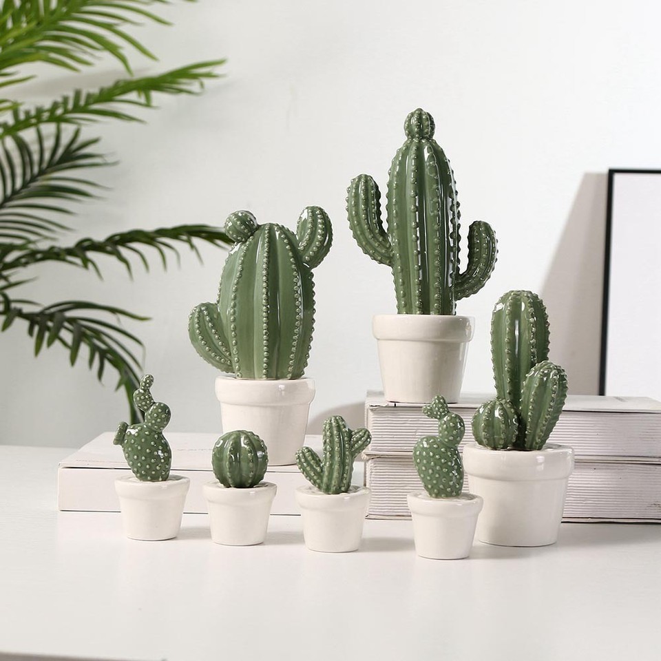 3 Pcs Decorative Items for Office Artificial Cactus Succulent Plants ...