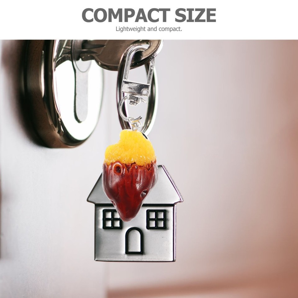 6 Pcs Realistic Vegetable Keychain Food Keychains Dessert Keyrings ...