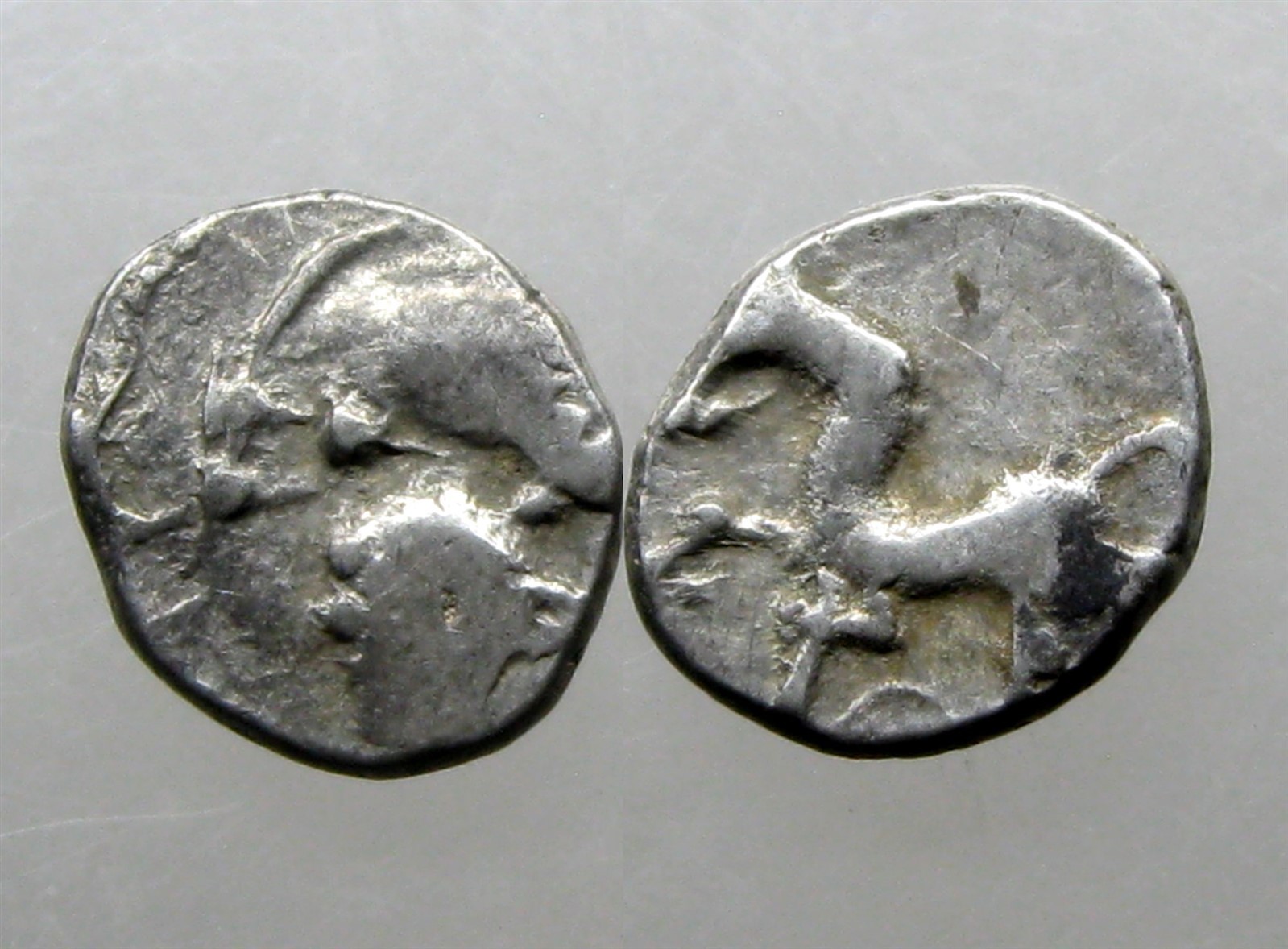 SILVER QUINARIUS CELTIC GAUL___1st Century BC____AEDUI TRIBE ...