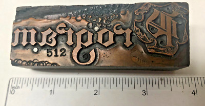 Vintage Letter Press Printing Block CALLIGRAPHY CAPTAIN MORGAN | eBay