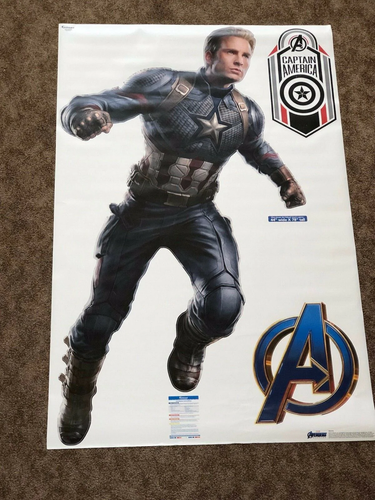 Original FATHEAD Avengers: Endgame Captain America Decal Sticker 00922 ...