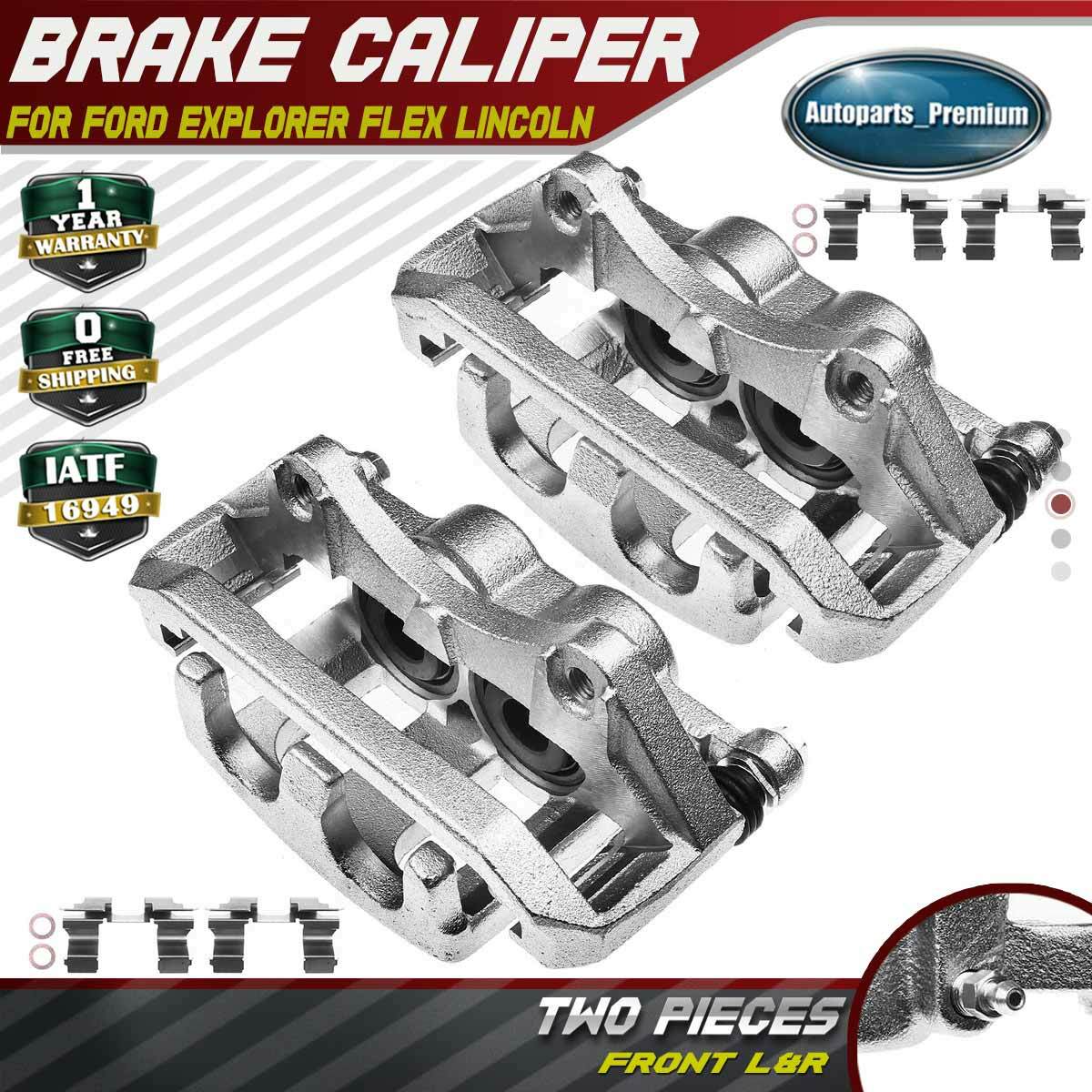 2x Brake Caliper with Bracket for Ford Explorer Flex Lincoln Front Left ...